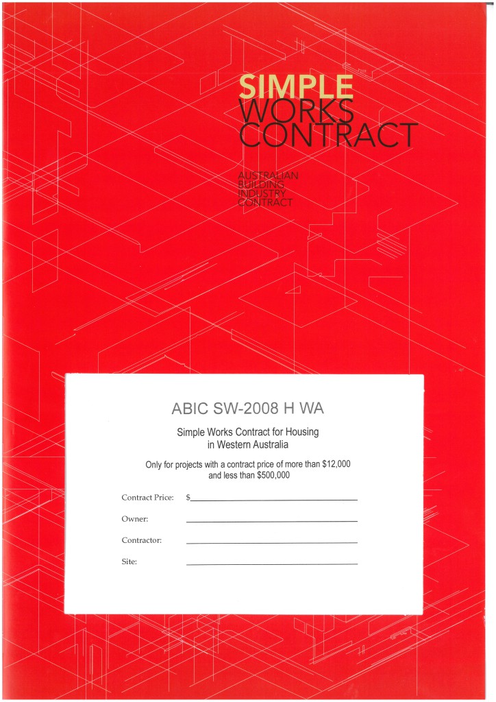 ABIC SW-2018 H WA Simple Works Contract for Housing (Up to $500,000 ...