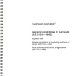 AS2124 -1992 - General Conditions of Contract and Tendering; Form of ...