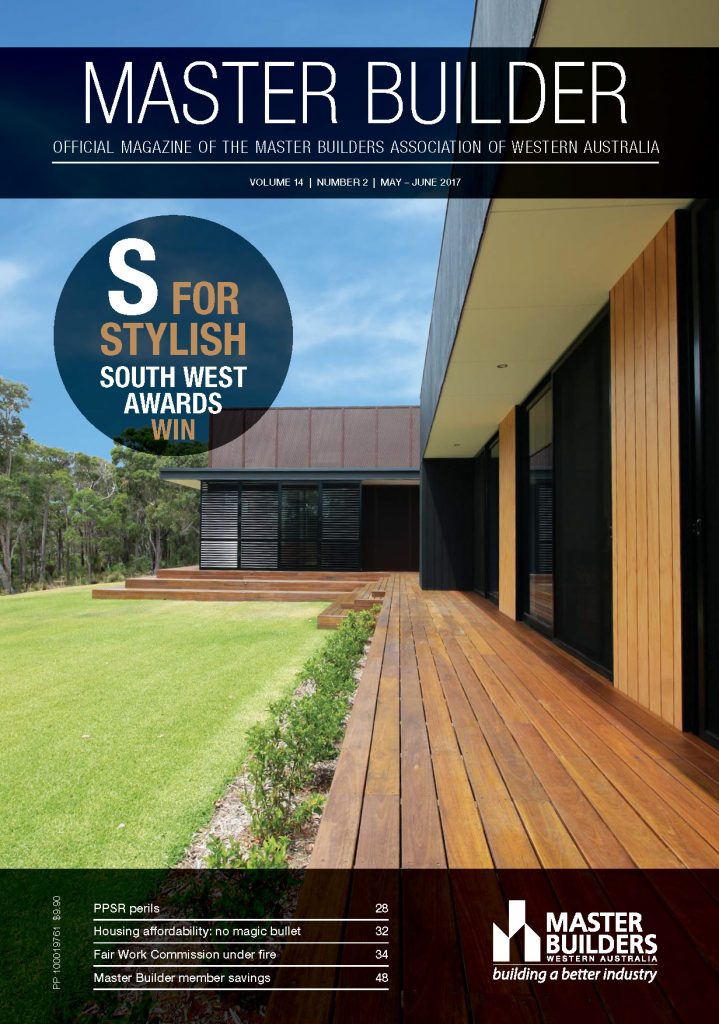 MBA Mag Cover - Master Builders WA